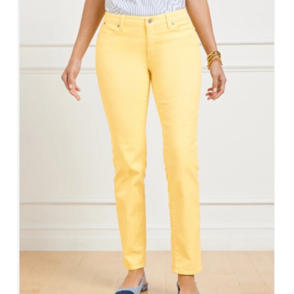 Talbots | Jeans | Talbots Curvy Slim Ankle Jean In Yellow | Poshmark